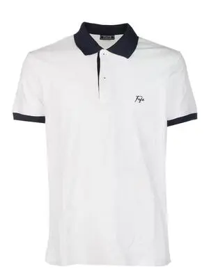 FEFÈ Contrast-collar Polo Shirt - White