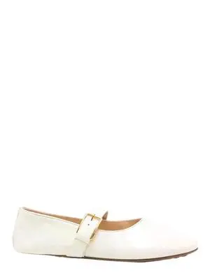 Dear Frances Balla Leather Ballet Flats - Neutrals