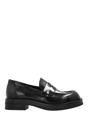 Agl Penny Leather Loafers - Black