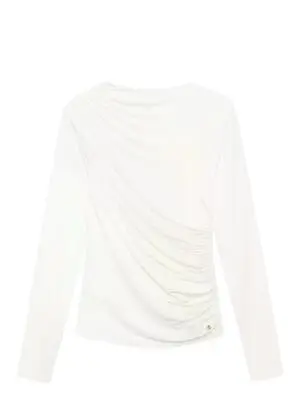 ANINE BING Bray Draped Top White