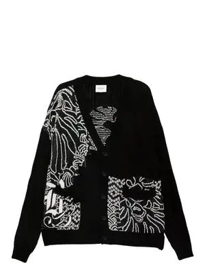 A BATHING APE Graphic-print Cardigan - Black