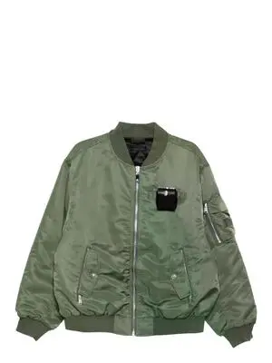 A BATHING APE Embroidered Logo Jacket - Green