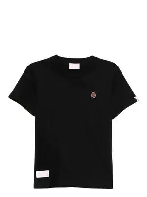FINGERCROXX Embroidered-logo Patch T-shirt - Black