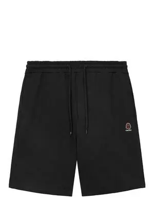 FINGERCROXX Logo-embroidered Drawstring Shorts - Black