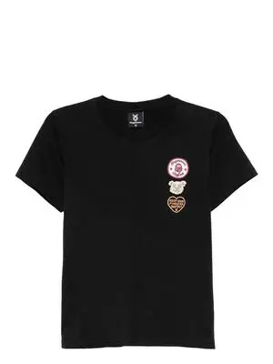 FINGERCROXX Embroidered-logo Patch T-shirt - Black