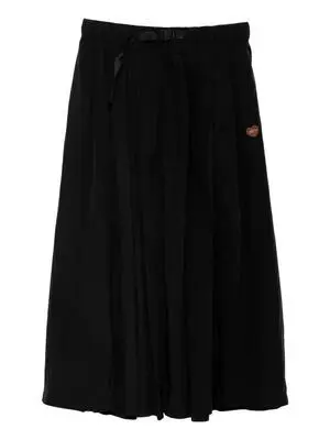 FINGERCROXX Belted Midi Skirt - Black