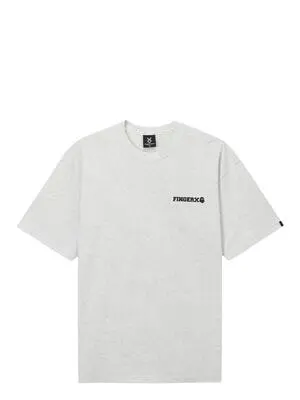 FINGERCROXX Logo-embroidered Cotton T-shirt - Grey