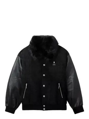 A BATHING APE Trimmed-collar Bomber Jacket - Black