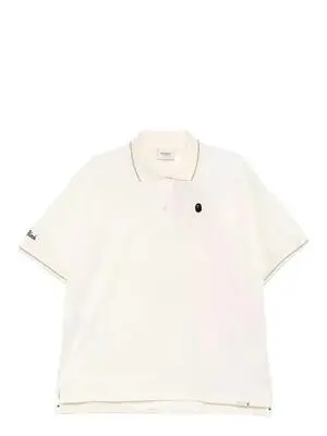 A BATHING APE Cotton Polo Top - Neutrals