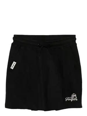 FINGERCROXX Logo-embroidered Shorts - Black
