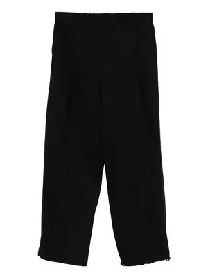 CROQUIS Pleated Drawstring Trousers - Black