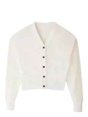 Jacquemus Buttoned Merino Wool Cardigan - White