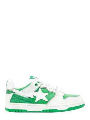 A BATHING APE Star-embellished Low-top Sneakers - Green