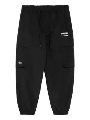 FINGERCROXX Elasticated-waist Trousers - Black
