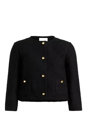 PATOU Collarless Tweed Jacket