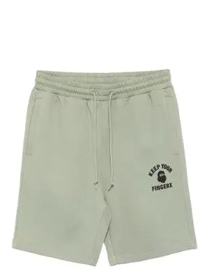 FINGERCROXX Logo-print Shorts - Green