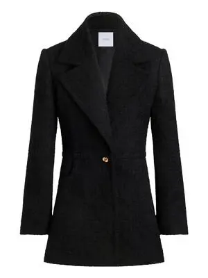 Patou Single-breasted Tweed Jacket - Black
