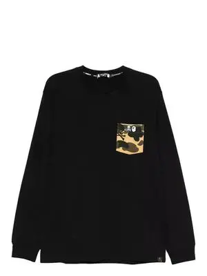 MASTERMIND WORLD X Bape Logo Patch Pocket T-shirt - Black