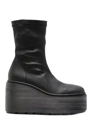 VIC MATIE Platform Ankle Boots - Black