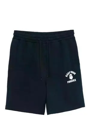FINGERCROXX Logo-print Shorts - Blue