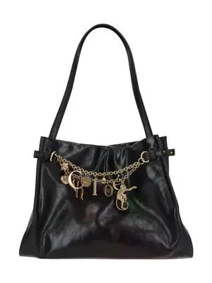 Chloé Charms Embellished Leather Tote - Black