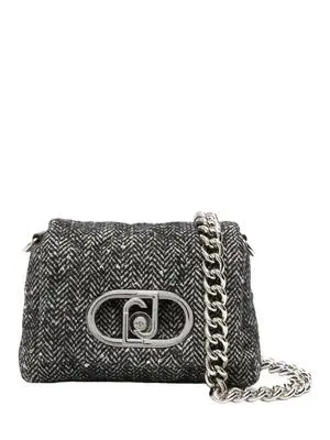 Liu Jo Herringbone Sequin Shoulder Bag - Black