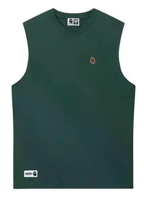 FINGERCROXX Embroidered Cotton Vest - Green