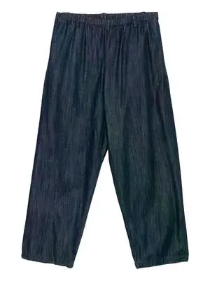 CROQUIS Wide-Leg Jeans With Drawstring Blue