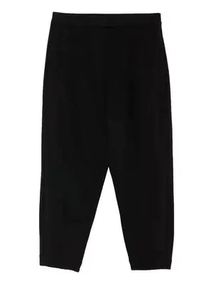 CROQUIS Tapered Drawstring Trousers - Black