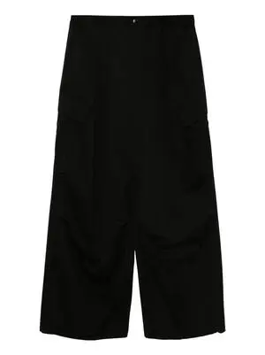 CROQUIS Wide-leg Cargo Trousers - Black