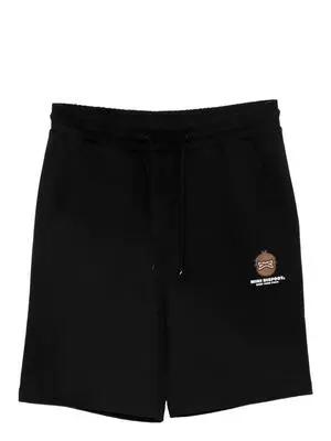 FINGERCROXX Logo-print Shorts - Black