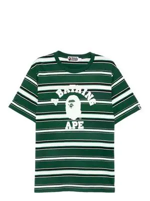 A BATHING APE Striped T-shirt - Green