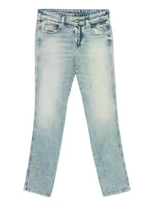 DIESEL® Faded Wash Cotton Jeans - Blue