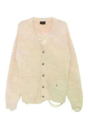 A BATHING APE Logo-embroidered Cardigan - Neutrals