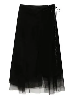 JNBY Mesh Mid-rise Skirt - Black