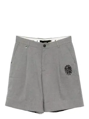 A BATHING APE Embroidered-logo Shorts - Grey