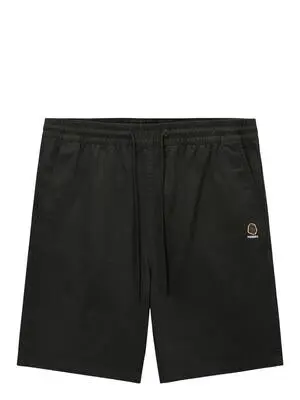 FINGERCROXX Embroidered Logo Drawstring Shorts - Black