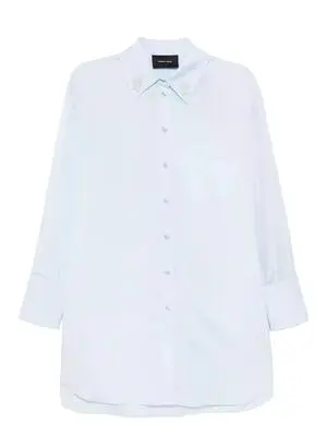 Simone Rocha Pearl-detailed Shirt - Blue
