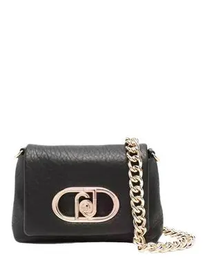 Liu Jo Textured Shoulder Bag With Chain Strap - Black