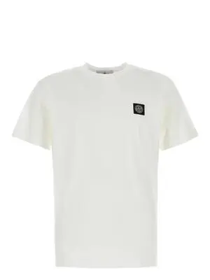 Stone Island Logo-patch Cotton T-shirt - White