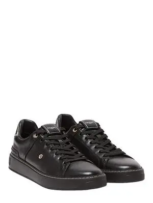 Balmain B-court Calfskin Trainers - Black