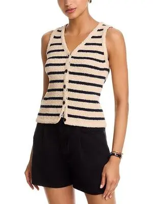 Rails Striped Sleeveless Sweater - Ivory/navy Stripe