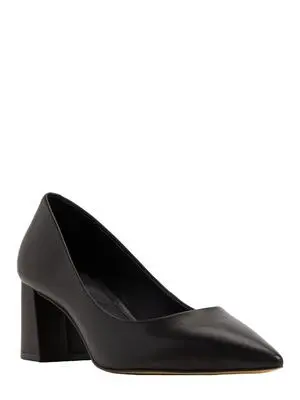 Aldo Pointed Toe Block Heel Pumps Black
