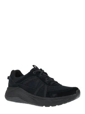 Dansko Poppy Lace-up Sneaker - Black/black Suede