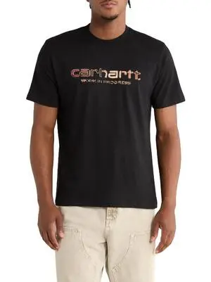 Carhartt Work In Progress Solar Chrome Organic Cotton Graphic T-shirt - Black