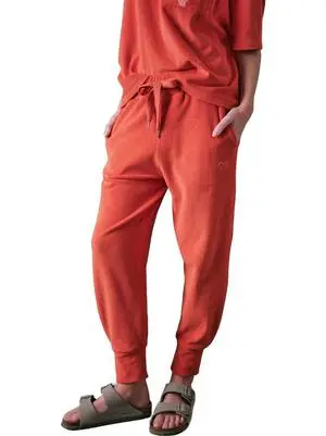 CAPE COVE Slim Terry Pants - Burnt Orange