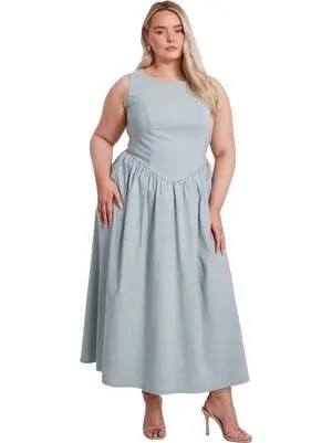 QUIZ Bengaline Drop Waist Maxi Dress