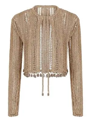 Rabanne Crochet Cardigan - Grey