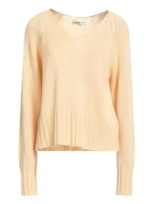Lamberto Losani Long Sleeve Silk Cashmere Sweater - Beige