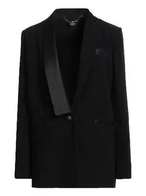 LIU •JO Single-breasted Blazer With Satin Trims - Black